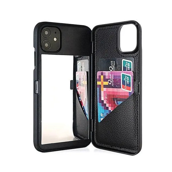 Premium Custom Wallet Mirror Case for iPhone 7/8/9/X/11/12 /12 Mini/ P